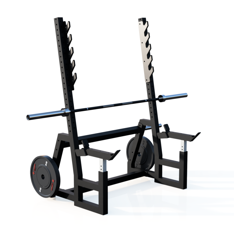 Olympic Squat Rack • Ławka + stojaki do trójboju siłowego